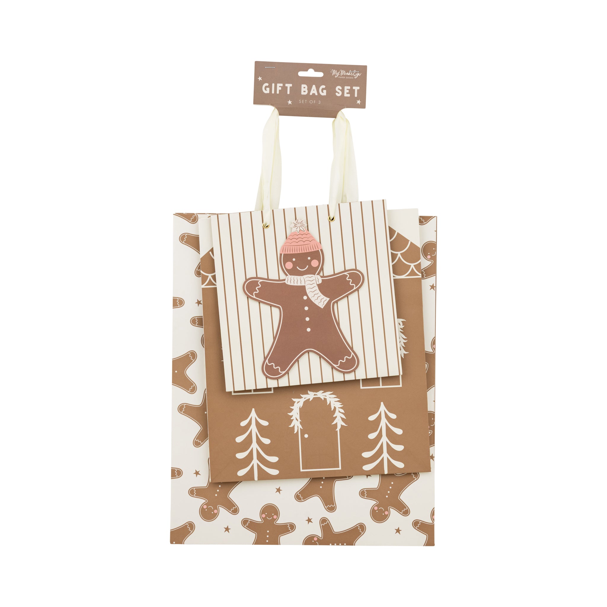PLGBS240 - Gingerbread Christmas Gift Bag Set – My Minds Eye Paper ...
