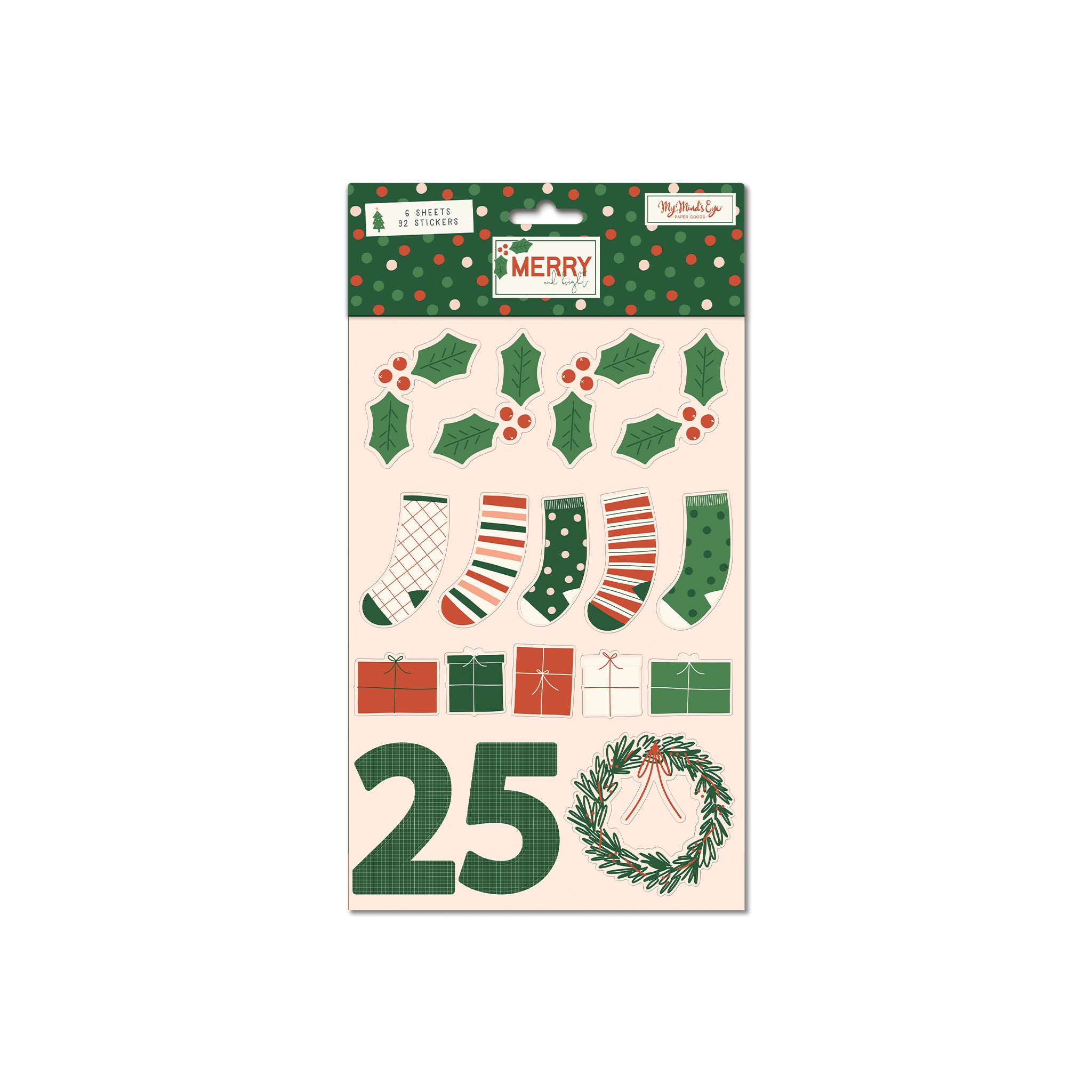 MAB117 - Merry and Bright Sticker Set – My Minds Eye Paper Goods Wholesale