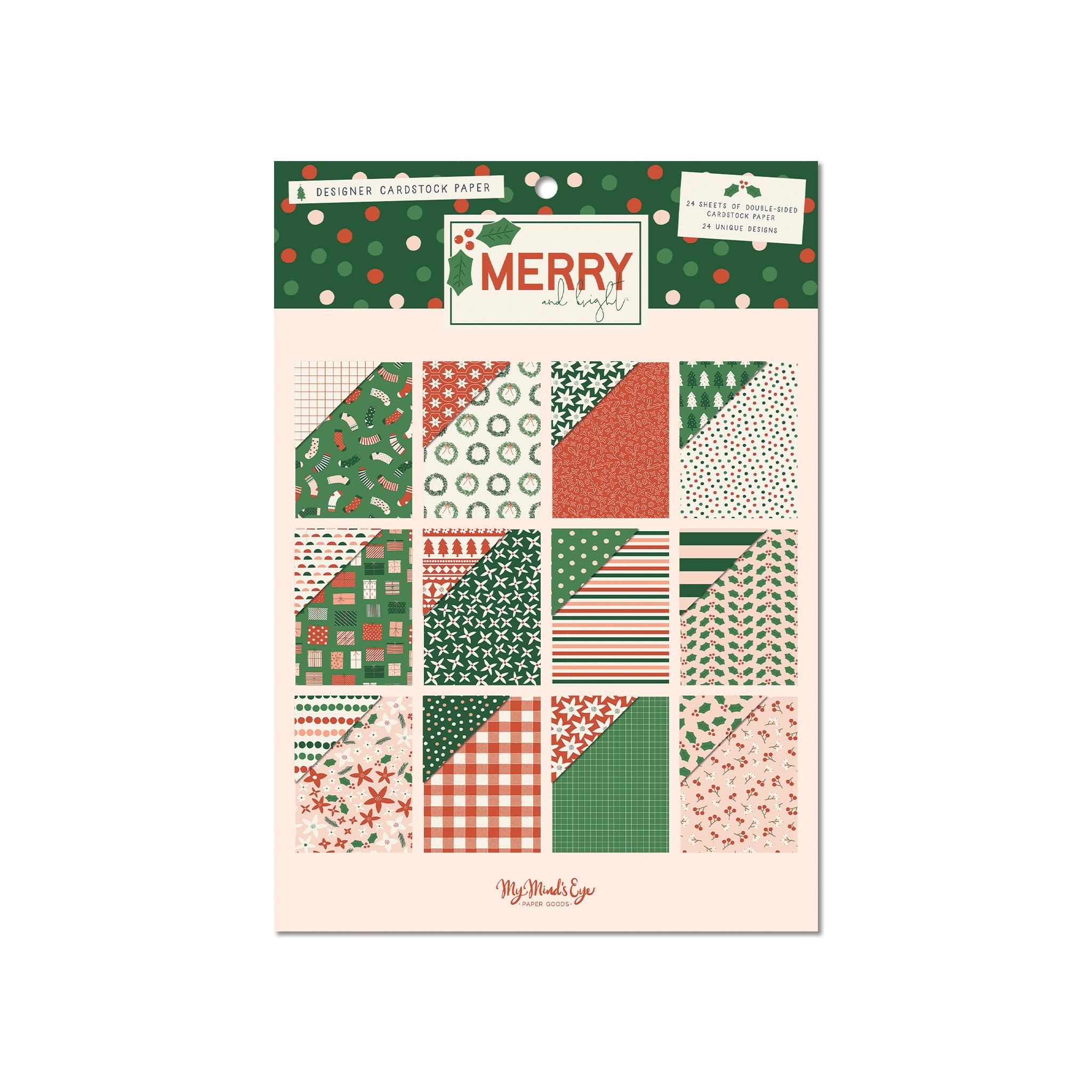 MAB124 - Merry and Bright 6X8 Paper Pad – My Minds Eye Paper Goods Wholesale