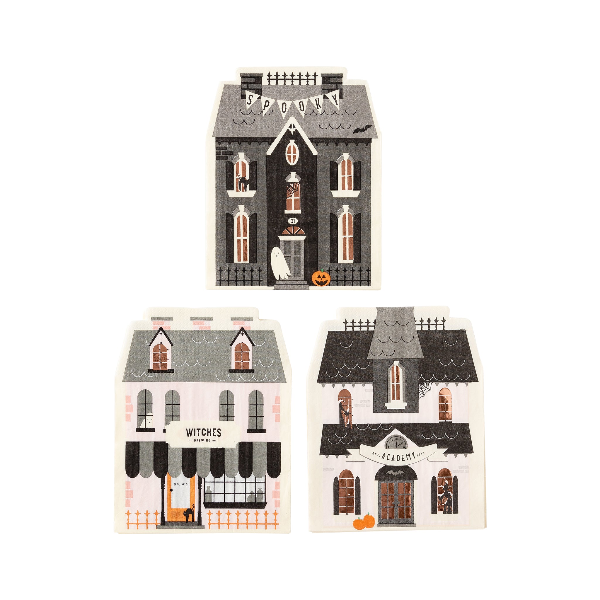 HVL1138 - Haunted House Napkin Set – My Minds Eye Paper Goods Wholesale