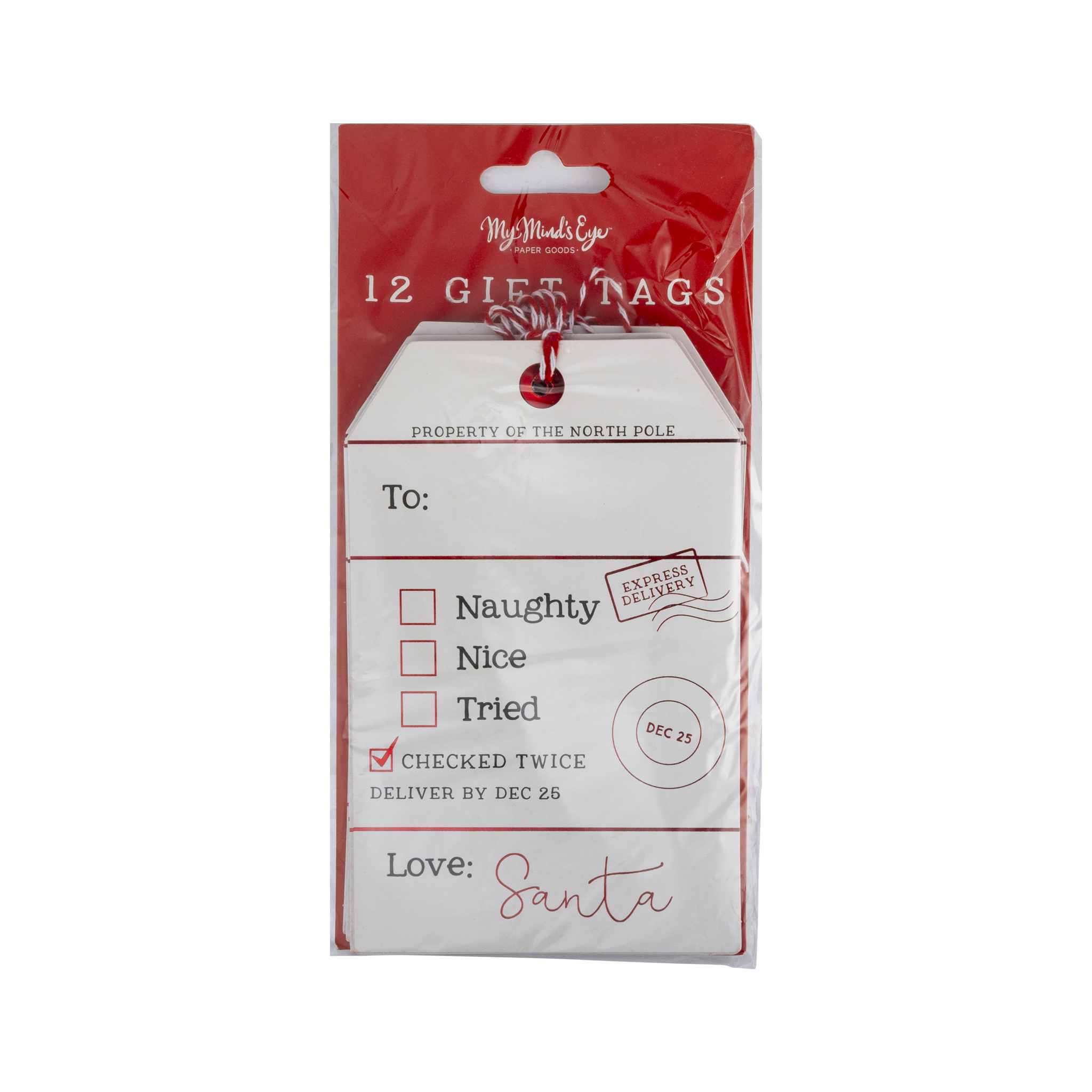PLGT152 - Naughty Nice Oversized Tag Set – My Minds Eye Paper Goods ...