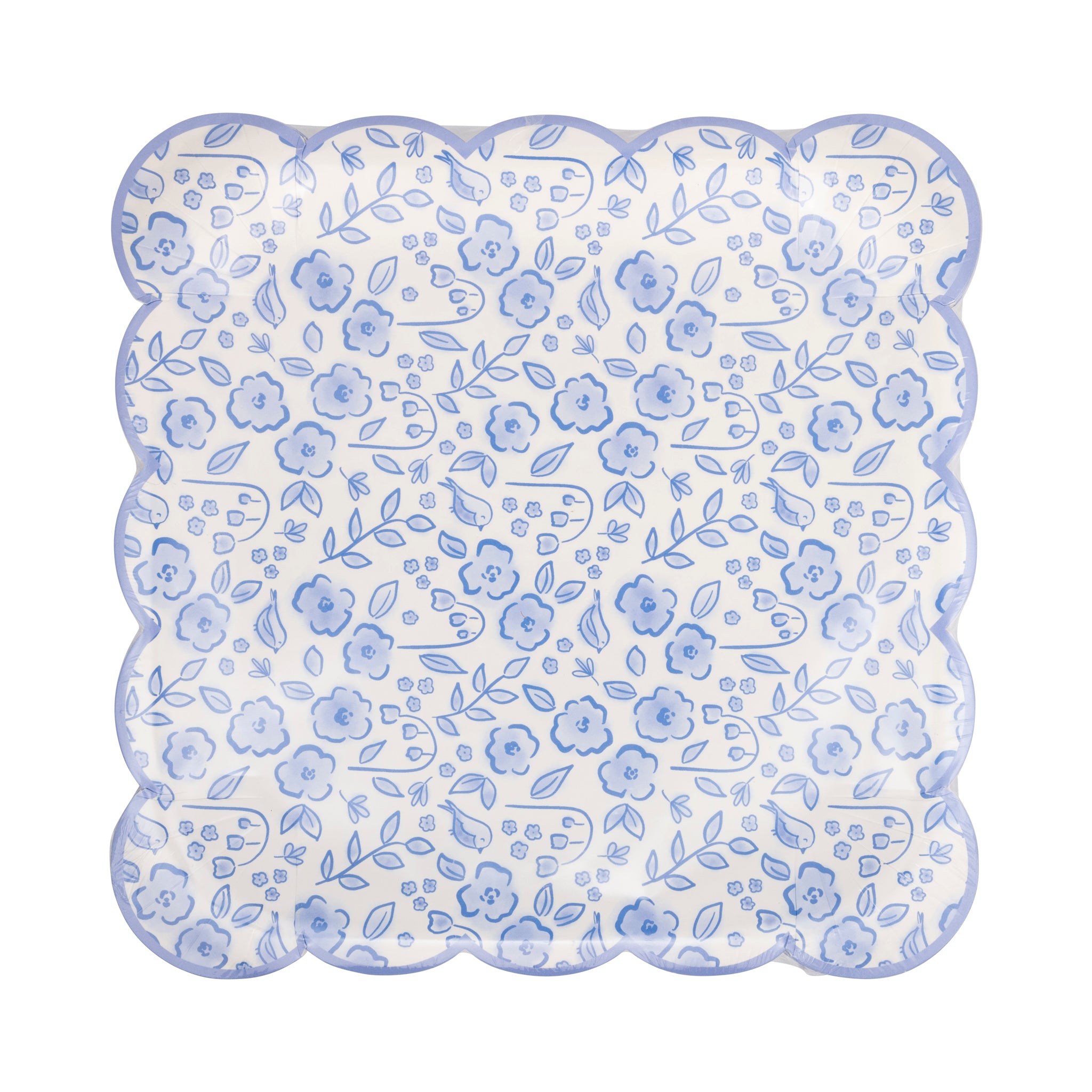 PLPL887 - Blue Floral Paper Plate – My Minds Eye Paper Goods Wholesale